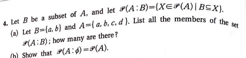 Solved I want to solve this set theory problem. first, i m | Chegg.com