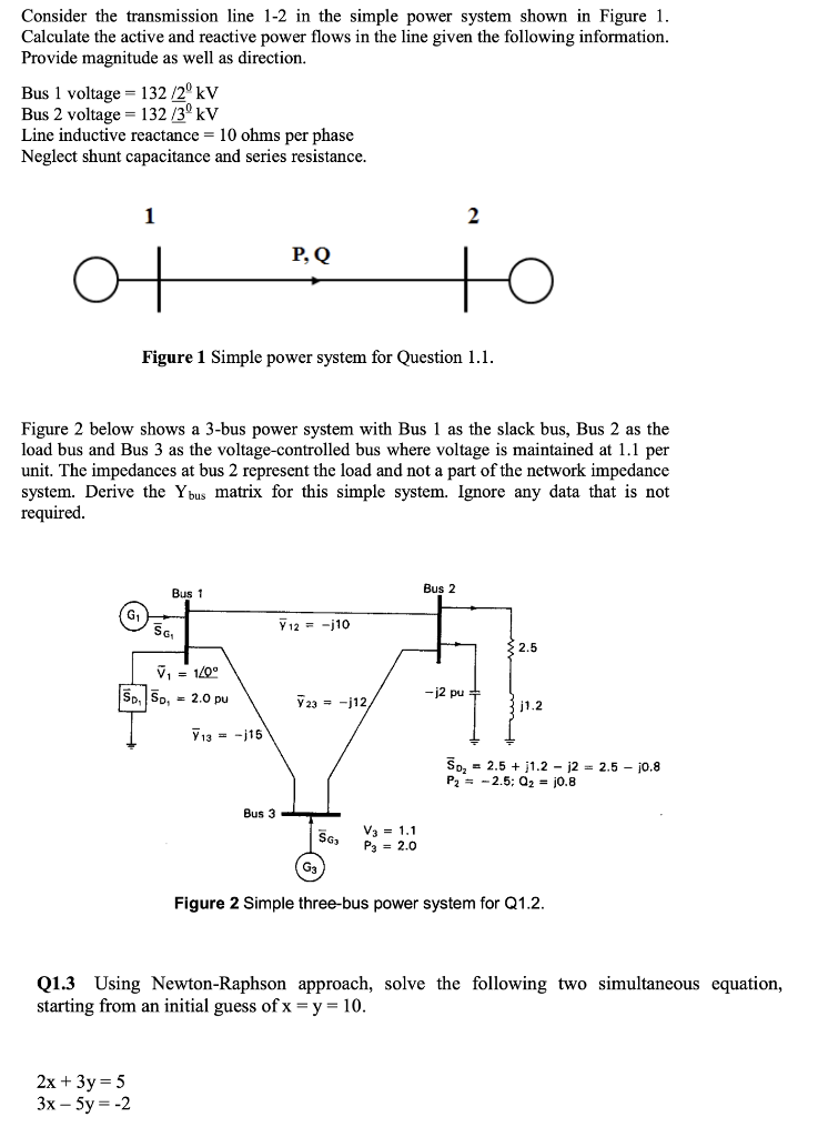 Solved Consider the transmission line 1−2 in the simple | Chegg.com