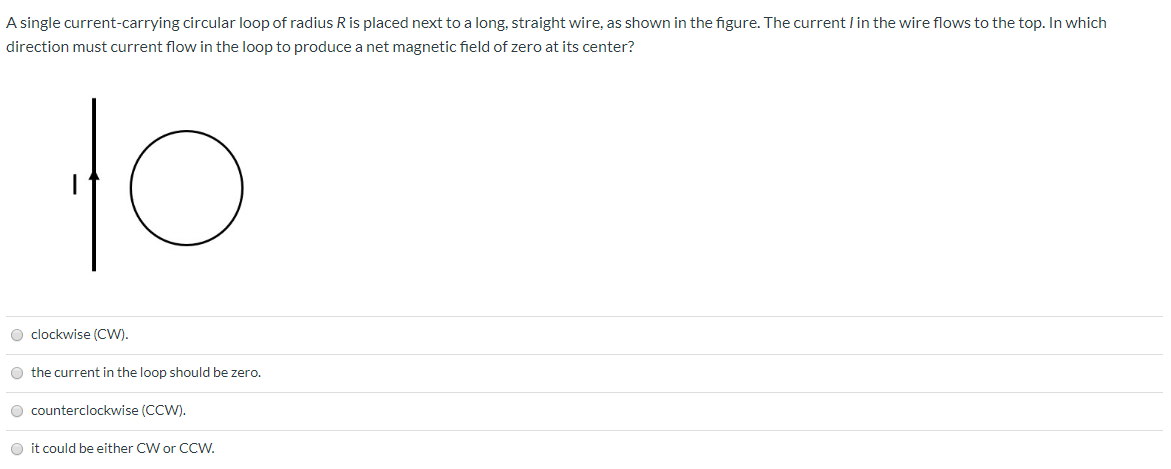 Solved A single current-carrying circular loop of radius R | Chegg.com