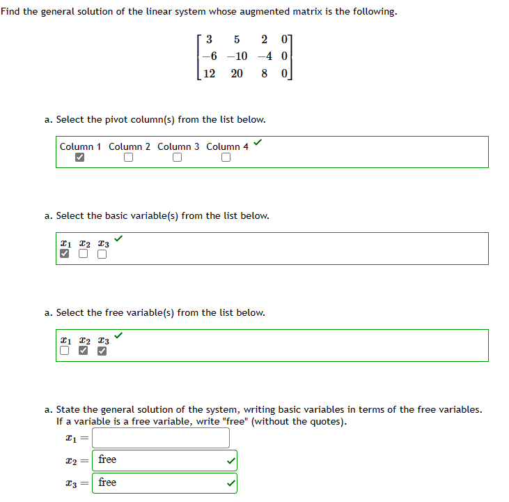 Solved Find the general solution of the linear system whose | Chegg.com