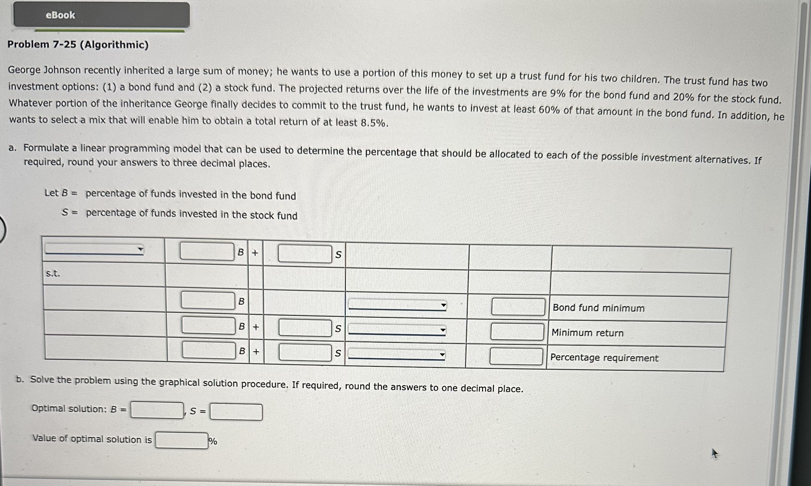 Solved George Johnson recently inherited a large sum of | Chegg.com