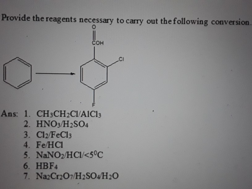 Solved Provide the reagents necessary to carry out the | Chegg.com
