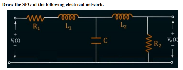 Solved Draw the SFG of the following electrical network. | Chegg.com