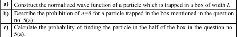 Solved a) Construct the normalized wave function of a | Chegg.com