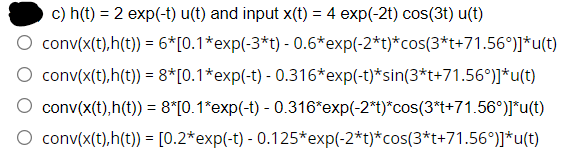 Solved SOLVE BY USING THE CONVOLUTION TABLE, AND | Chegg.com
