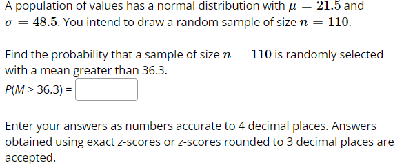 Solved A population of values has a normal distribution with | Chegg.com