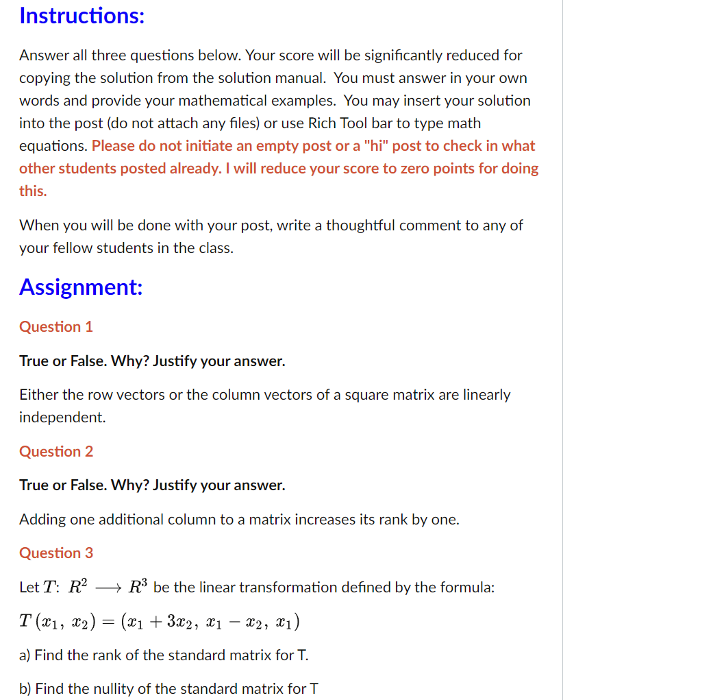 Solved words and provide your mathematical examples. You may | Chegg.com