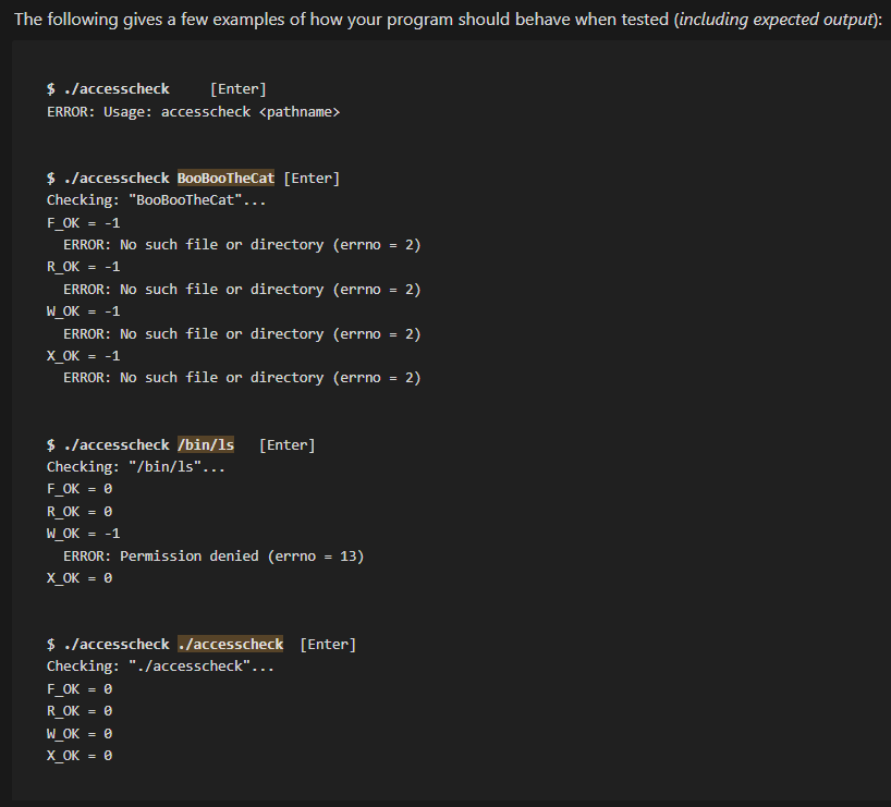 Solved Write a program to check file access with access() | Chegg.com Solved Write a program to check file access with access() | Chegg.com