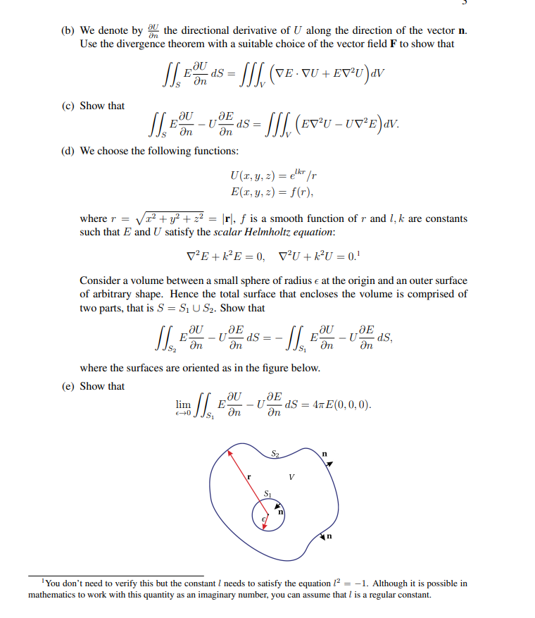 Solved 4. In diffraction theory, the Fresnel-Kirchhoff | Chegg.com