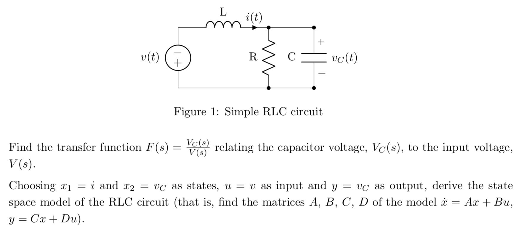Solved What are the differential equations describing the | Chegg.com