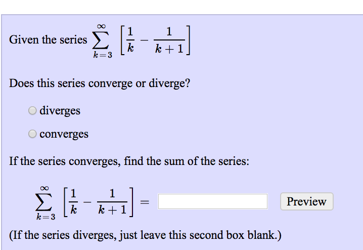 Solved Given the series k k+1 k-3 Does this series converge | Chegg.com