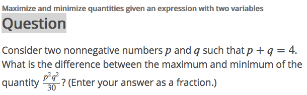 Solved Maximize and minimize quantities given an expression | Chegg.com