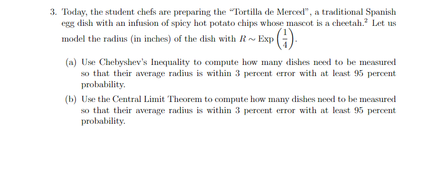 Solved 3. Today, the student chefs are preparing the | Chegg.com