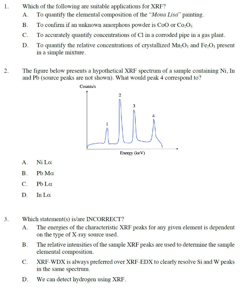 Solved 1. Which of the following are suitable applications | Chegg.com