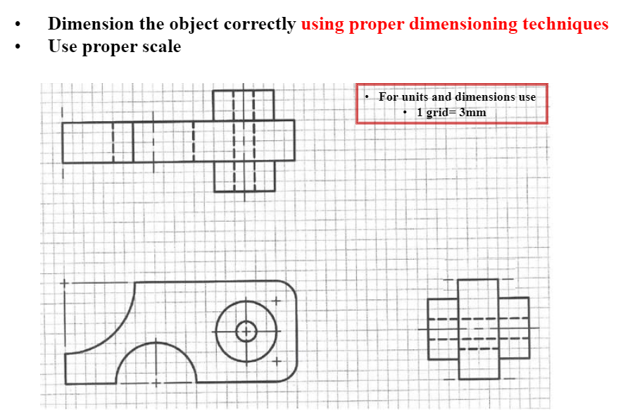 Solved Dimension the object correctly using proper | Chegg.com