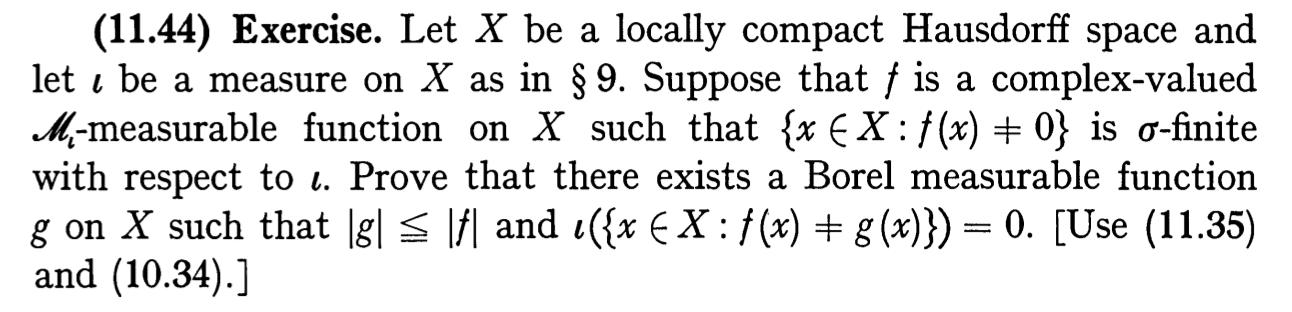 (11.44) Exercise. Let X be a locally compact | Chegg.com