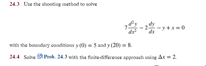 Solved 24.3 Use the shooting method to solve | Chegg.com