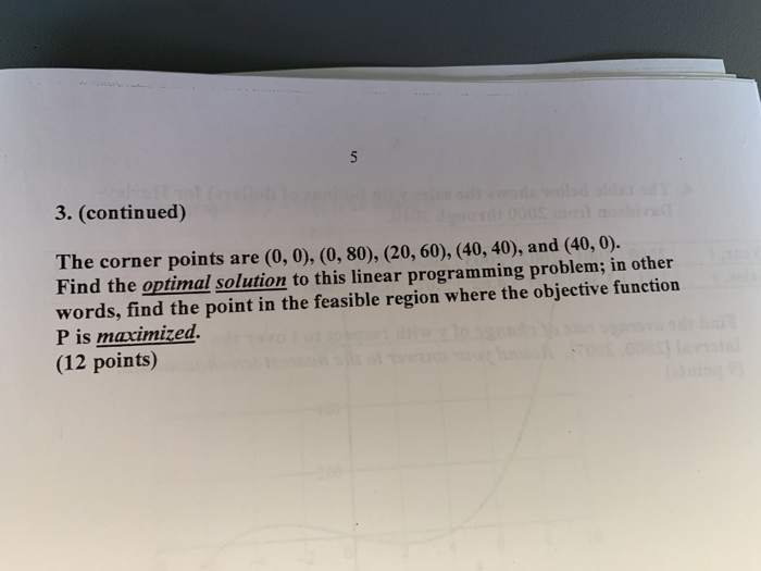 Solved 4 3. Consider the following linear programming | Chegg.com