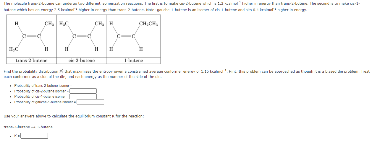Solved The molecule trans-2-butene can undergo two different | Chegg.com
