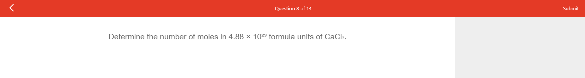 Solved Determine The Number Of Moles In 4 88 × 10²³ Formula