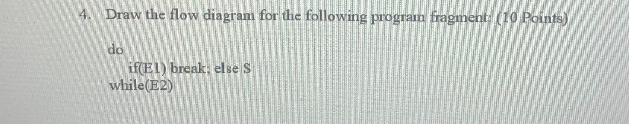 Solved 4. Draw the flow diagram for the following program | Chegg.com
