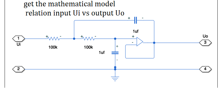 Solved get the mathematical model relation input Ui vs | Chegg.com