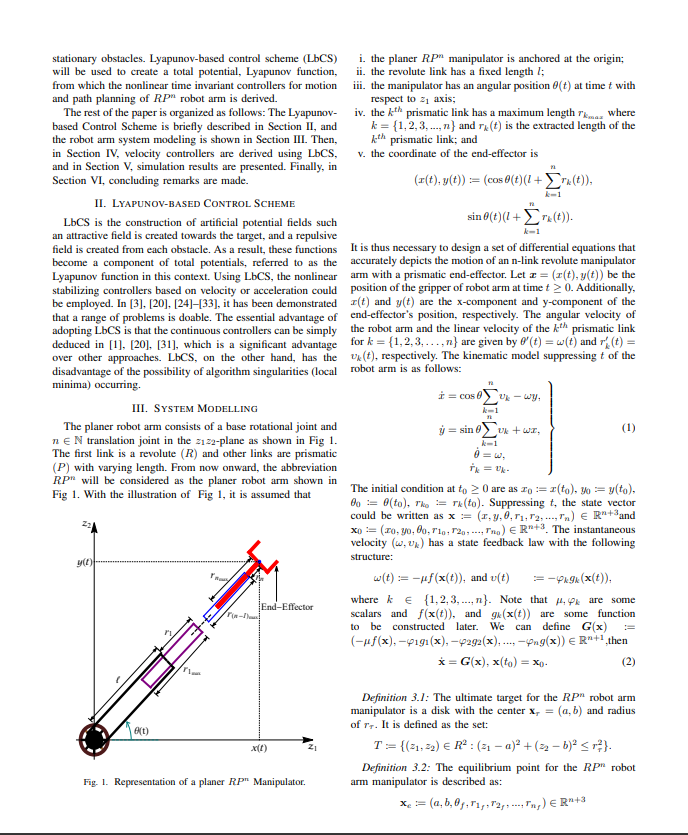Solved stationary obstacles. Lyapunov-based control scheme | Chegg.com