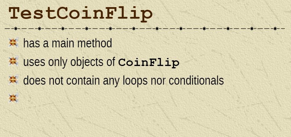 Solved write a class called CoinFlip * CoinFlip has three | Chegg.com