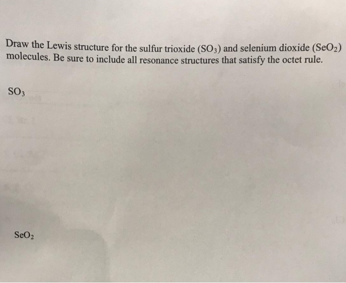Selenium Trioxide Lewis Structure