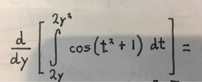 Solved d/dy [integral_2y^2y^2 cos (t^2 + 1) dt] = | Chegg.com