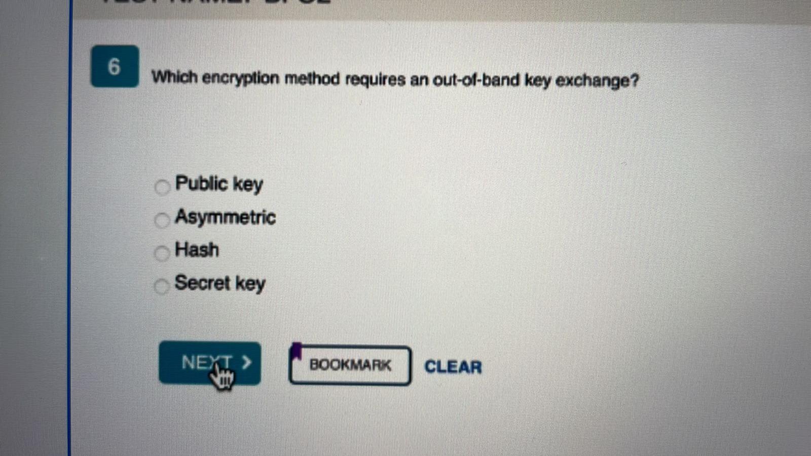 Solved Which encryption method requires an out-of-band key | Chegg.com