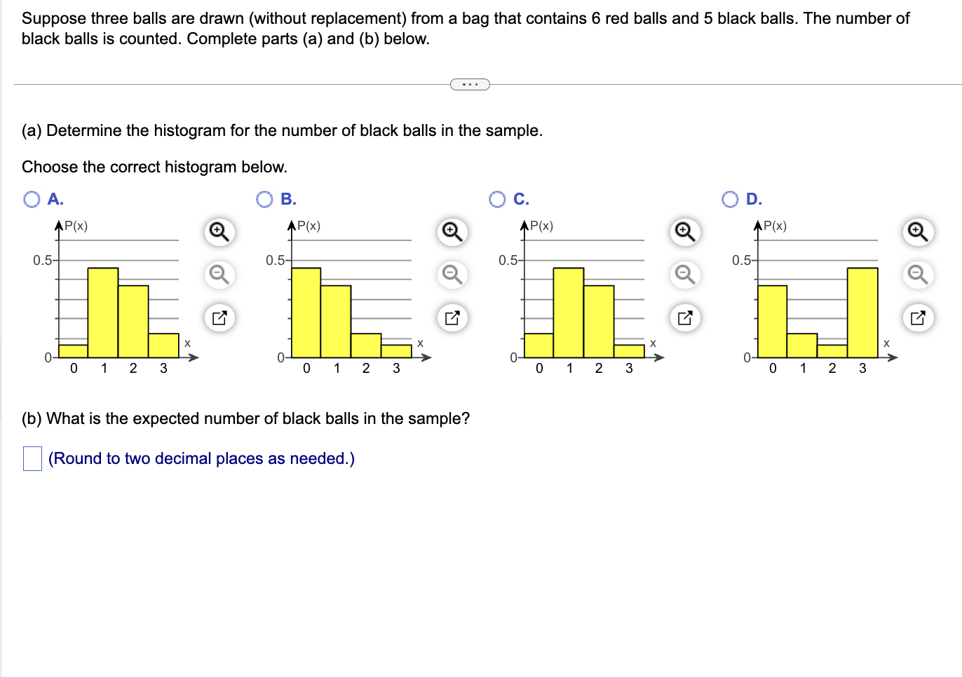 Solved Suppose three balls are drawn (without replacement) | Chegg.com
