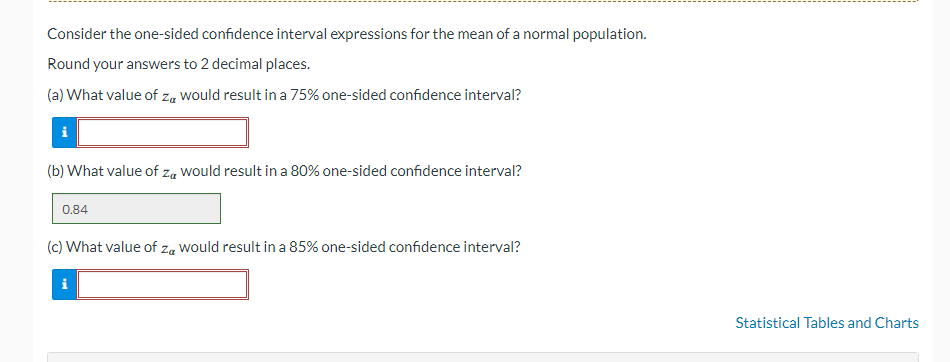Solved Consider the one-sided confidence interval | Chegg.com