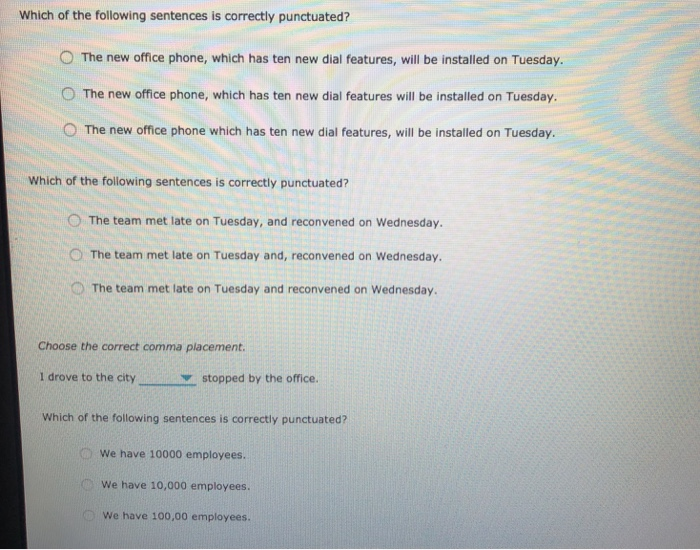 Solved 6. Grammar/Mechanics Checkup 6: Commas 1 Choose the | Chegg.com