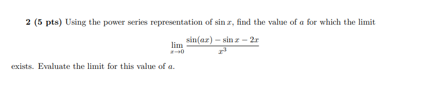 Solved 2 (5 pts) Using the power series representation of | Chegg.com