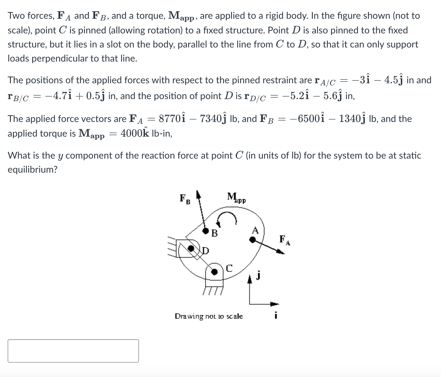 Solved Two forces, FA ﻿and FB, ﻿and a torque, Mapp, ﻿are | Chegg.com