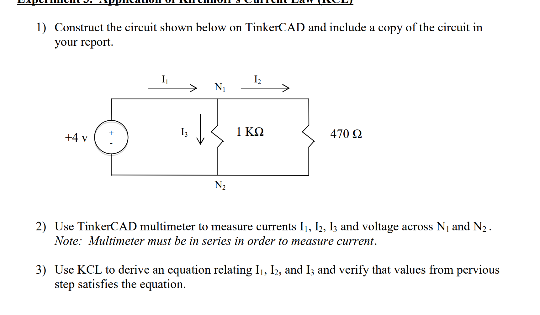 Solved 1 Construct The Circuit Shown Below On Tinkercad And 