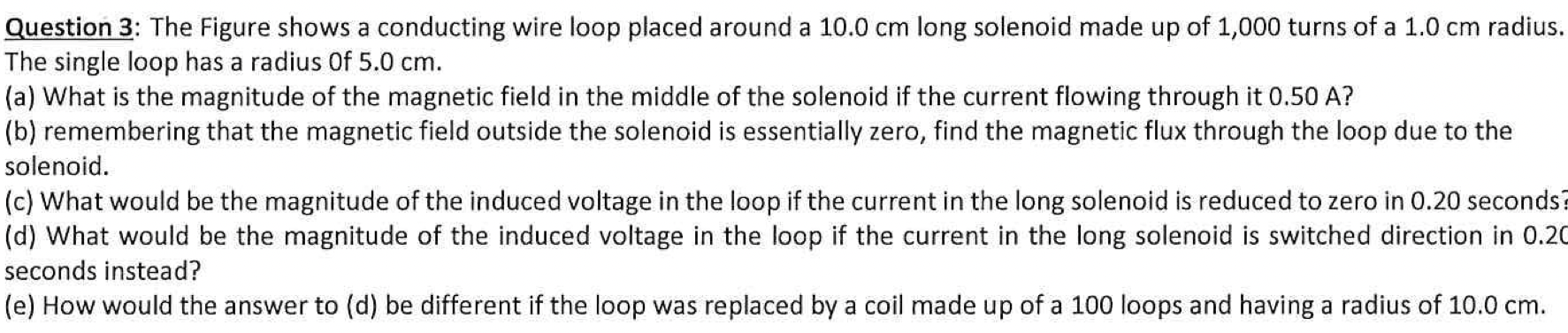 Solved Question 3: The Figure shows a conducting wire loop | Chegg.com