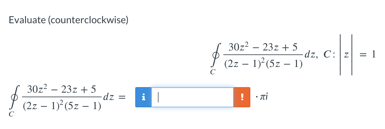 Solved Evaluate (counterclockwise) | Chegg.com