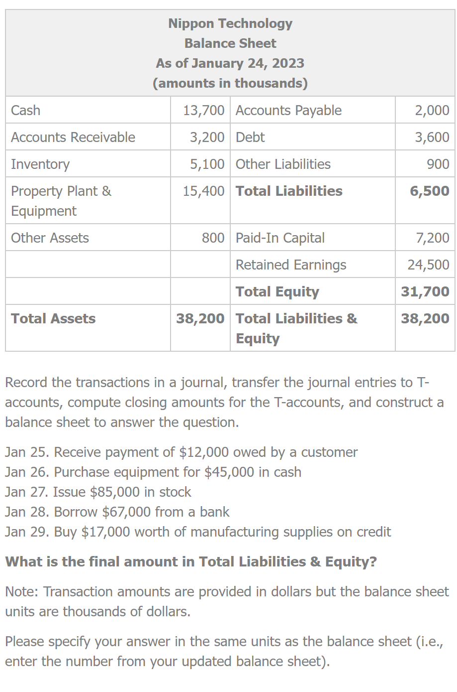 Solved Record the transactions in a journal, transfer the | Chegg.com