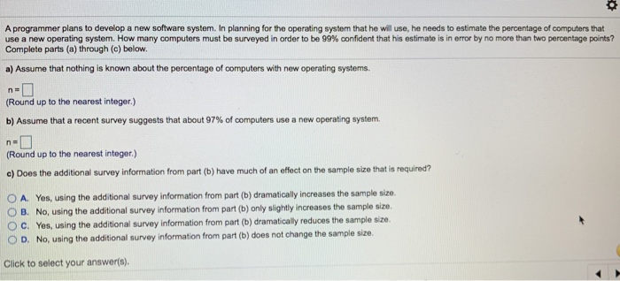 Solved A programmer plans to develop a new software system. | Chegg.com