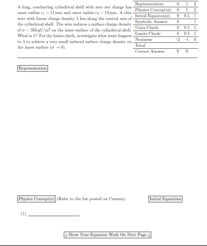 Solved A long, conducting cylindrical shell with zero net | Chegg.com