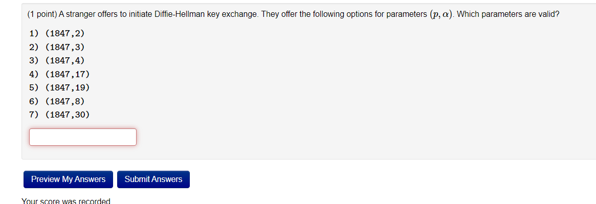 Solved ( 1 point) A stranger offers to initiate | Chegg.com
