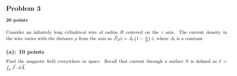 Solved Problem 3 20 points Consider an infinitely long | Chegg.com