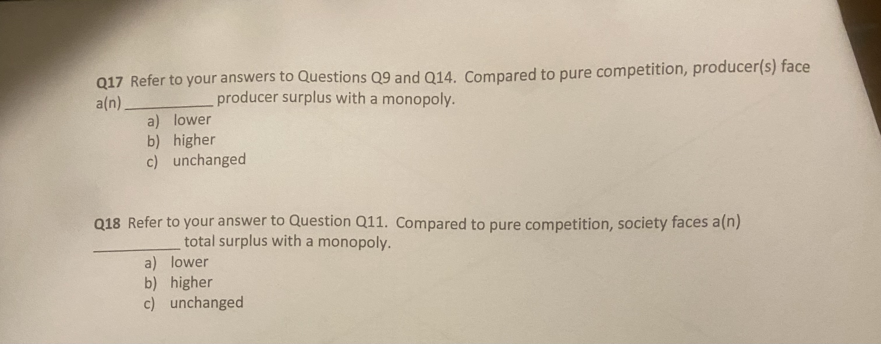 Solved Please answer 17 and 18. Questions Q9, Q14, and Q11 | Chegg.com