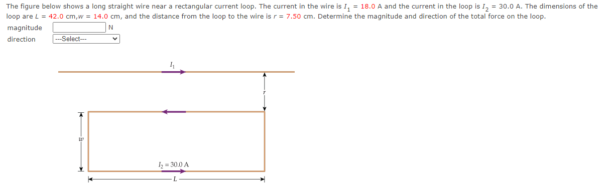 Solved The figure below shows a long straight wire near a | Chegg.com