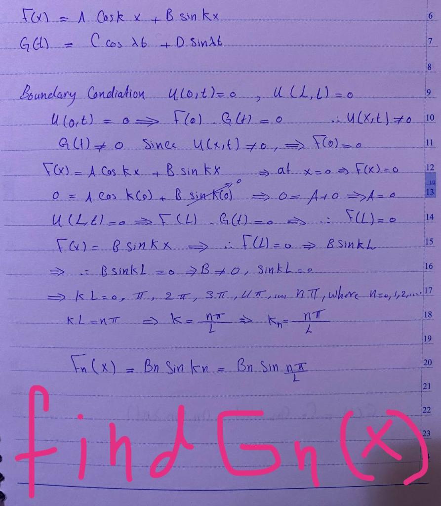 Solved 6 Fg A Cosk X B Sinkx G A C Cos X6 D Sindt 7