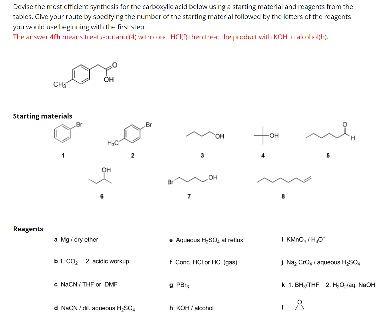 Solved Devise the most efficient synthesis for the | Chegg.com