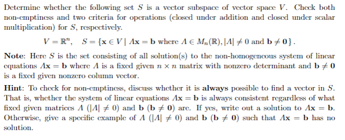 Solved Determine Whether The Following Set S Is A Vector 