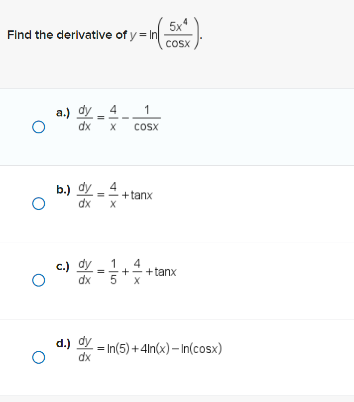 Solved derivative of y=3sin(7x+1) a.) | Chegg.com